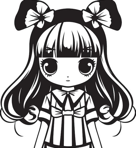 Playful Pixie Girl Vector Graphic Darling Damsel Iconic Character