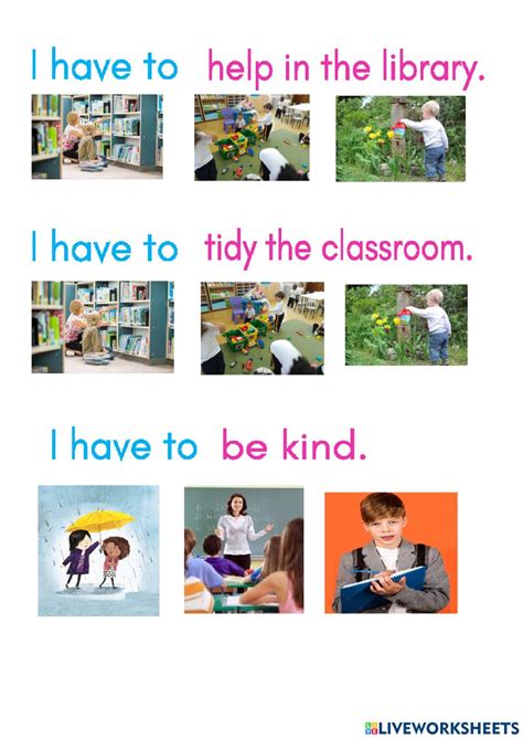 Classroom Rules Exercise For 6º