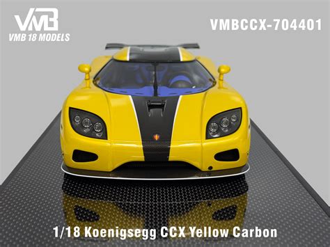 Vmb 118 Koenigsegg Ccx 黄色碳纤白条纹 Vmb Models