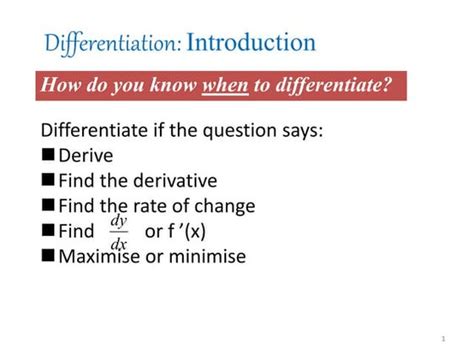 Differentiation Ppt