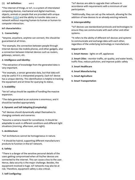 Cognitive Iot Mid 1andu 1 2 Pdf Neuron Internet Of Things