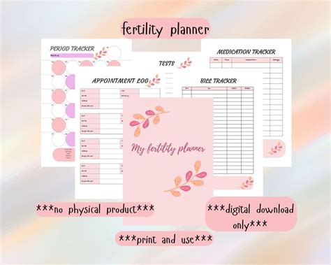 Printable Fertility Planner For Your Journey Period Tracker Appointment