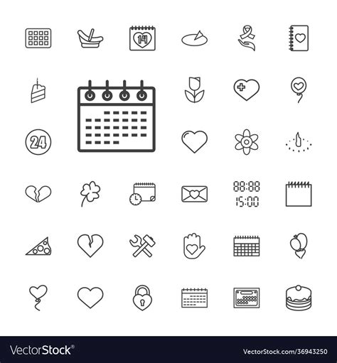 Day Icons Royalty Free Vector Image Vectorstock