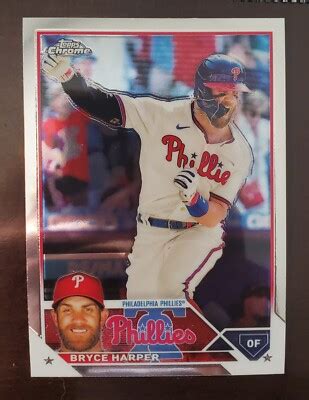 2023 Topps Chrome 3 Bryce Harper Philadelphia Phillies Mvp Ebay