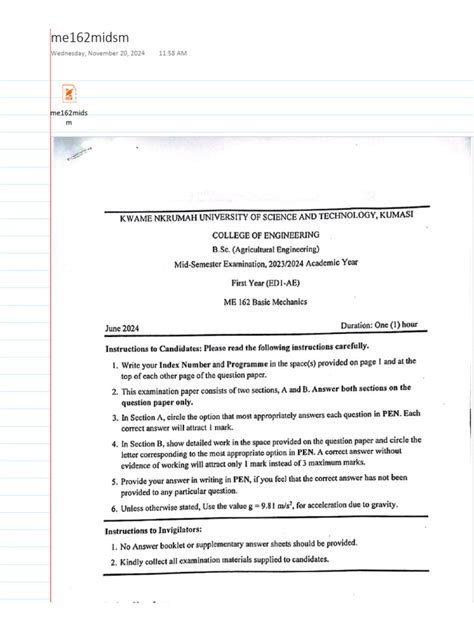 Me 162 End Of Sem Pdf