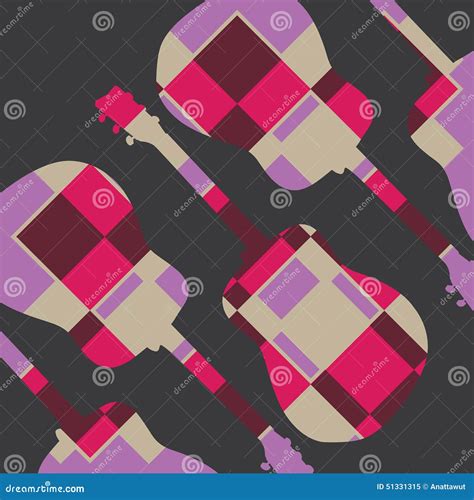 Pattern Guitar Stock Vector Illustration Of Graphic 51331315