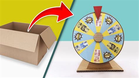 Diy Spinning Wheel From Cardboard Membuat Permainan Roda