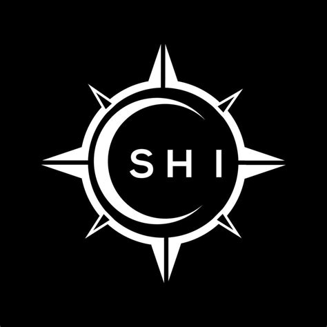 Shi Abstract Technology Circle Setting Logo Design On Black Background