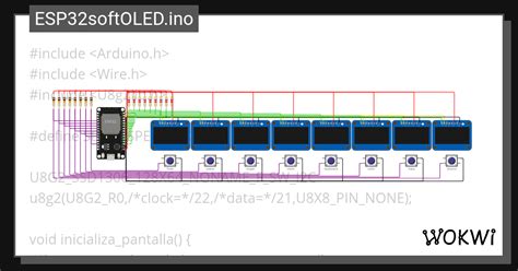 U8g2 Copy Wokwi ESP32 STM32 Arduino Simulator