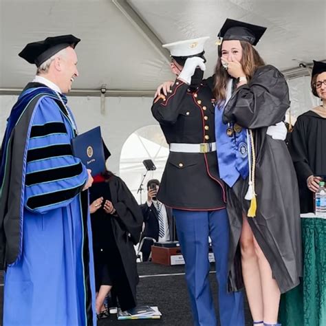 Marine Brother Surprises Sister At Her Nursing School Graduation Good