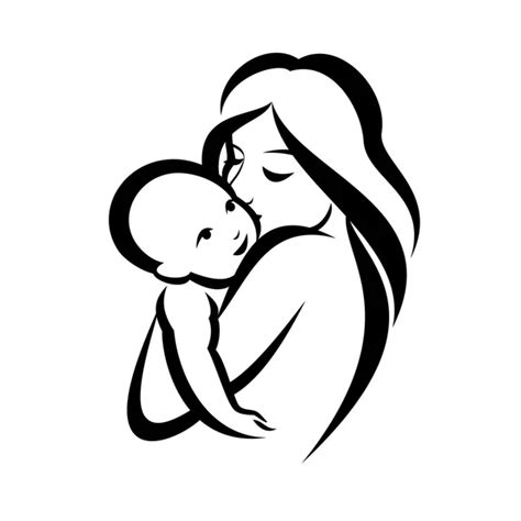Símbolo De Madre E Hijo Imágenes De Stock De Arte Vectorial Depositphotos