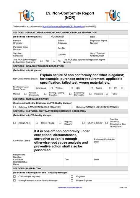 E9non Conformityreportncrdoc