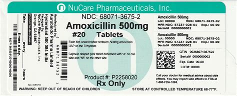 Fda Label For Amoxicillin Tablet Film Coated Oral Indications Usage And Precautions