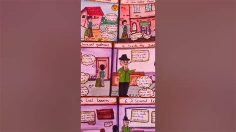 Comic Strip Of The Last Lesson Chapter Of English Class 12 Youtube