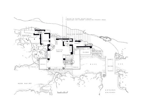 Floor Plan Of Falling Water By Frank Lloyd Wright