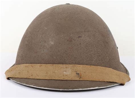 Ww2 Canadian Mk Iii 1944 ‘turtle Pattern Steel Combat Helmet With