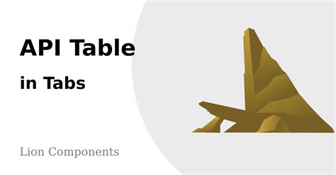 Tabs Api Table Lion Tabs Api Table Lion