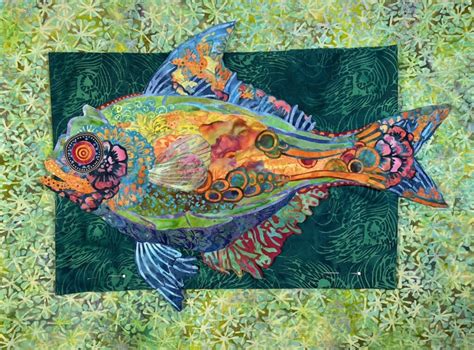 Fantastical Fish Fabric Collage—february Results Part 1 Susan