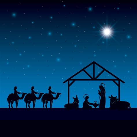 아기 예수의 탄생 프리미엄 벡터