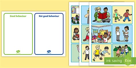 Classroom Behaviour Sorting And Discussion Cards Twinkl