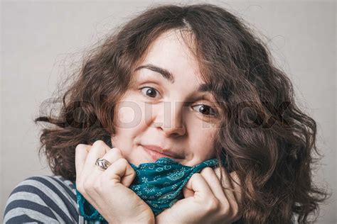 Girl Shivering Stock Image Colourbox