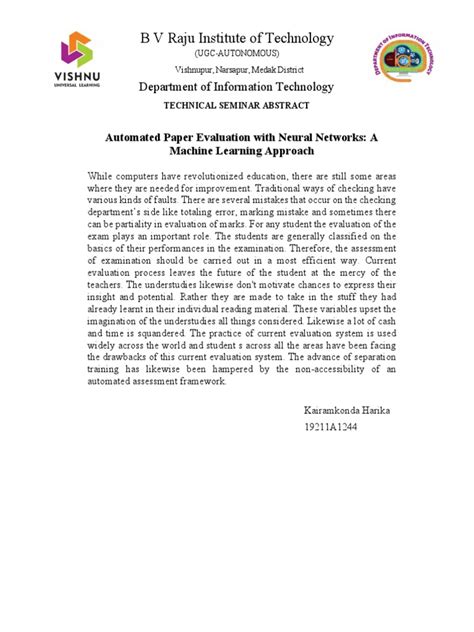 Automated Paper Evaluation Pdf