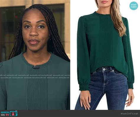 Wornontv Blayne Alexanders Green Pintuck Top On Nbc News Daily Clothes And Wardrobe From Tv