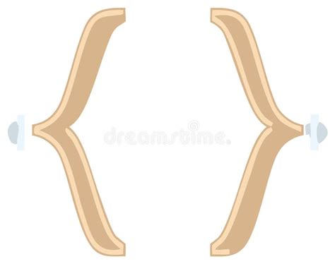 Elegant Curved Handles Or Decorative Curly Bracket Symbols Vector Graphic Stock Vector