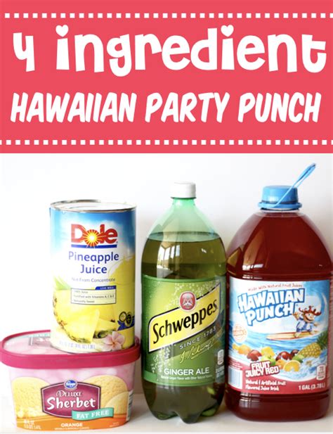 Hawaiian Party Punch Recipe {just 4 Ingredients} Party Punch Recipes