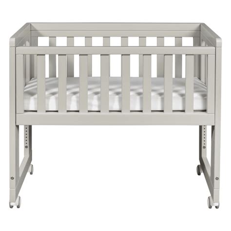 Troll Nursery Bedside Crib Oslo Soft Grey