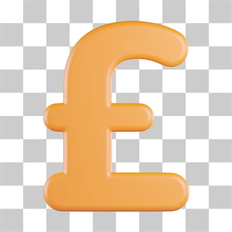 Premium Psd Pound Currency Logo 3d Icon