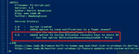 Escrow Bitlocker Recovery Keys To Azure Ad During Feature Update To Windows 11 Imab Dk