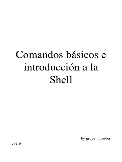 Manual Shell Pdf Directorio Computación Archivo De Computadora