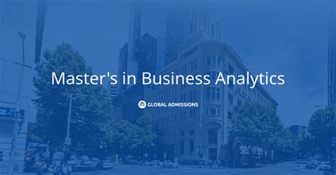 Masters In Business Analytics At Melbourne Institute Of Technology