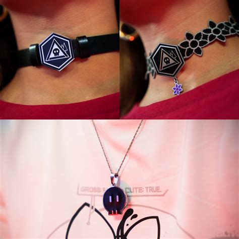 Murder Drones Choker Set Pu Leather Chain And Embroidery Necklaces