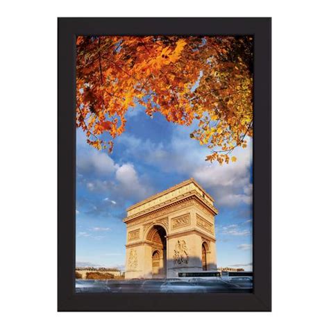 Quadro Foto Paris Arco Do Triunfo Flores Moldura Preta 22x32 Quartinhos Quadro Decorativo