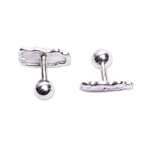 Quetzalcoatl Sterling Silver Cufflinks From Mexico Quetzalcoatl Duo