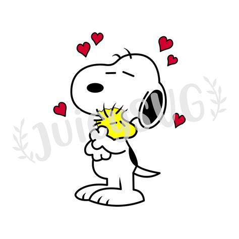 Snoopy Y Woodstock Abrazando En Capas Svg Cricut Cortar Etsy