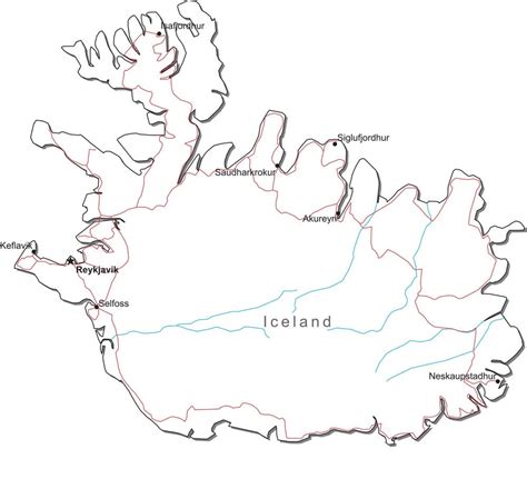 Printable Map Of Iceland Free Download And Print For You