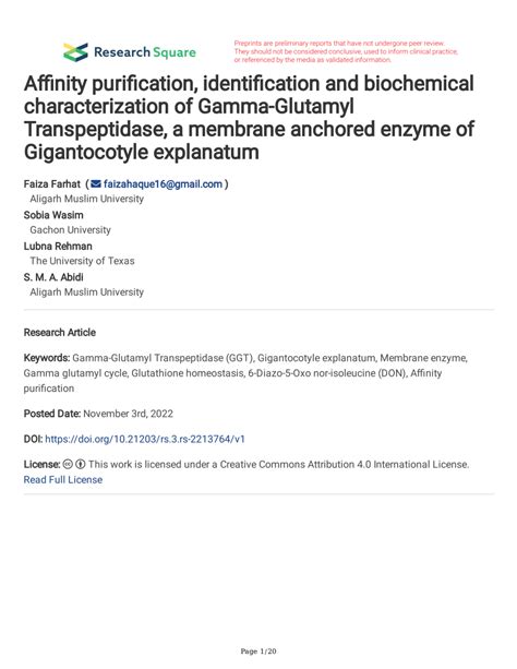 Pdf Affinity Purification Identification And Biochemical