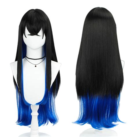 Anime Demon Slayer Hashibira Inosuke Cosplay Disfraz Vestido Largo Peluca Sirvienta Traje