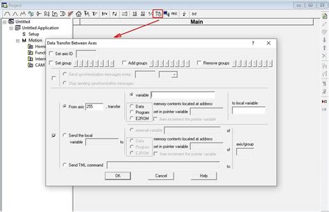 Data Transfer Between Axes Technosoft Motion Control
