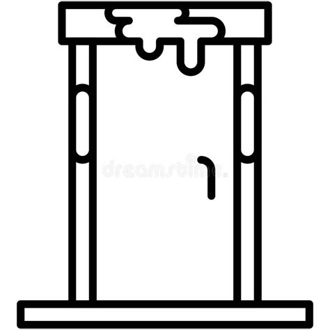 Door With Lamp Blood Icon Passover Related Vector Illustration Stock