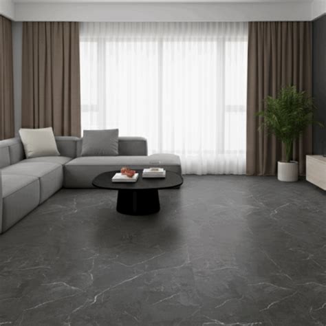 Piso Spc Mate Color Negro Colecc Terranova Mod Nero Pisos Y