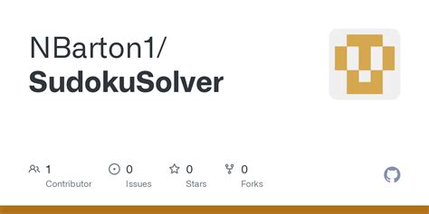 Github Nbarton Sudokusolver