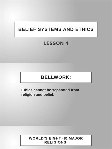 Besr Lesson4 Belief Systems And Ethics Pdf