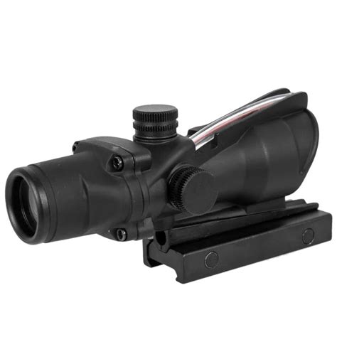 4x32 Hunting Riflescope Real Fiber Optics Grenn Red Dot Illuminated Et