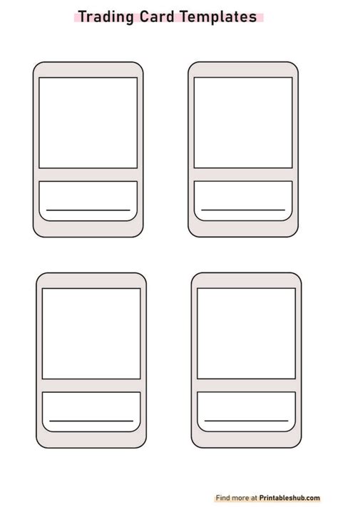 Free Printable Blank Trading Card Template Pdf Included Trading