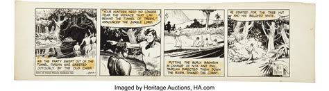 Rex Maxon Tarzan Daily Comic Strip 2333 Original Art United Lot 11575 Heritage Auctions