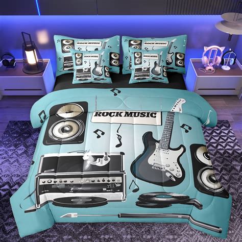 Homewish Pop Music Lover Bedding Comforter Set 7 Pieces For Teen